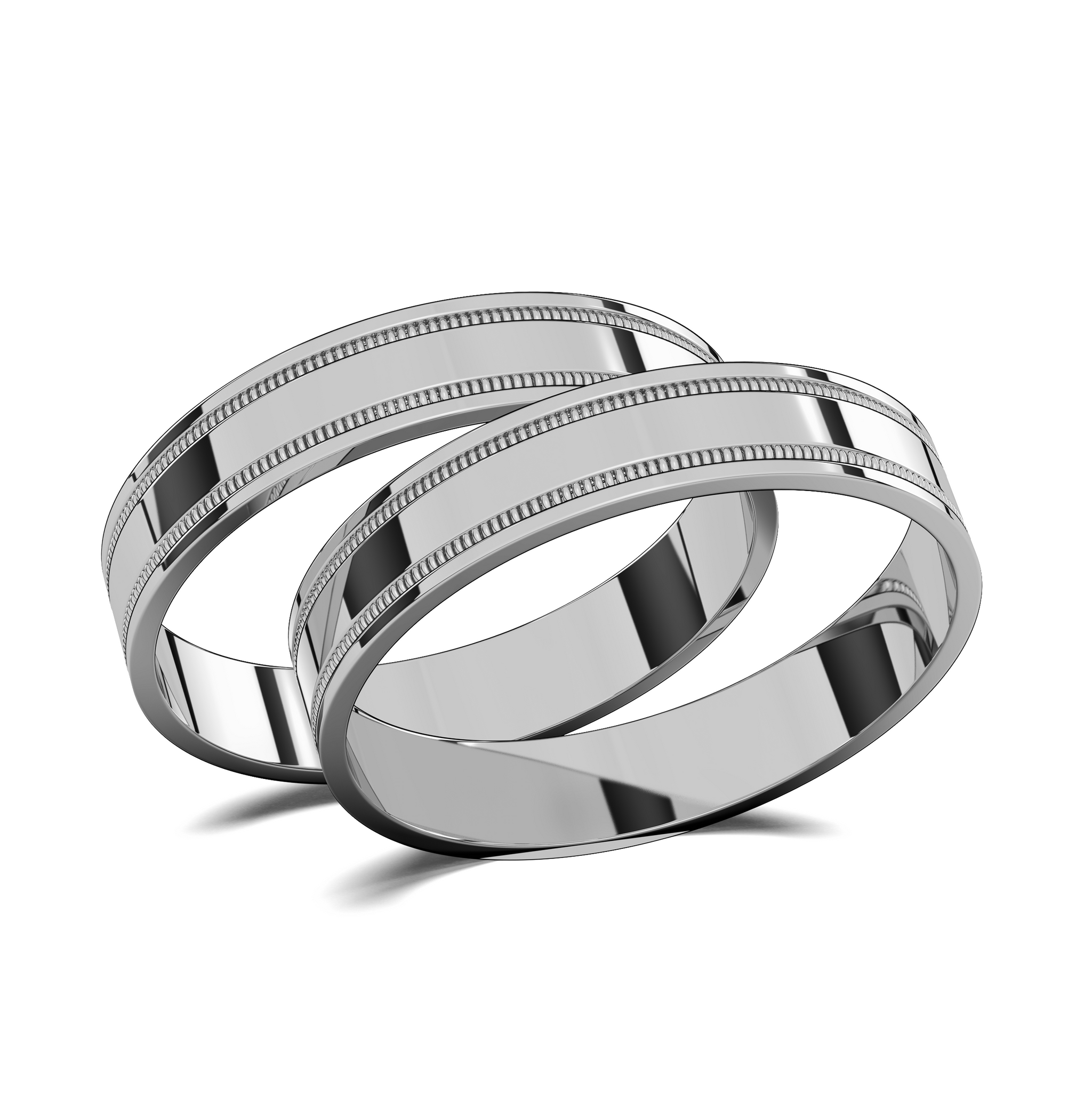 Anillos Milgrain Matrimoniales en Plata.925