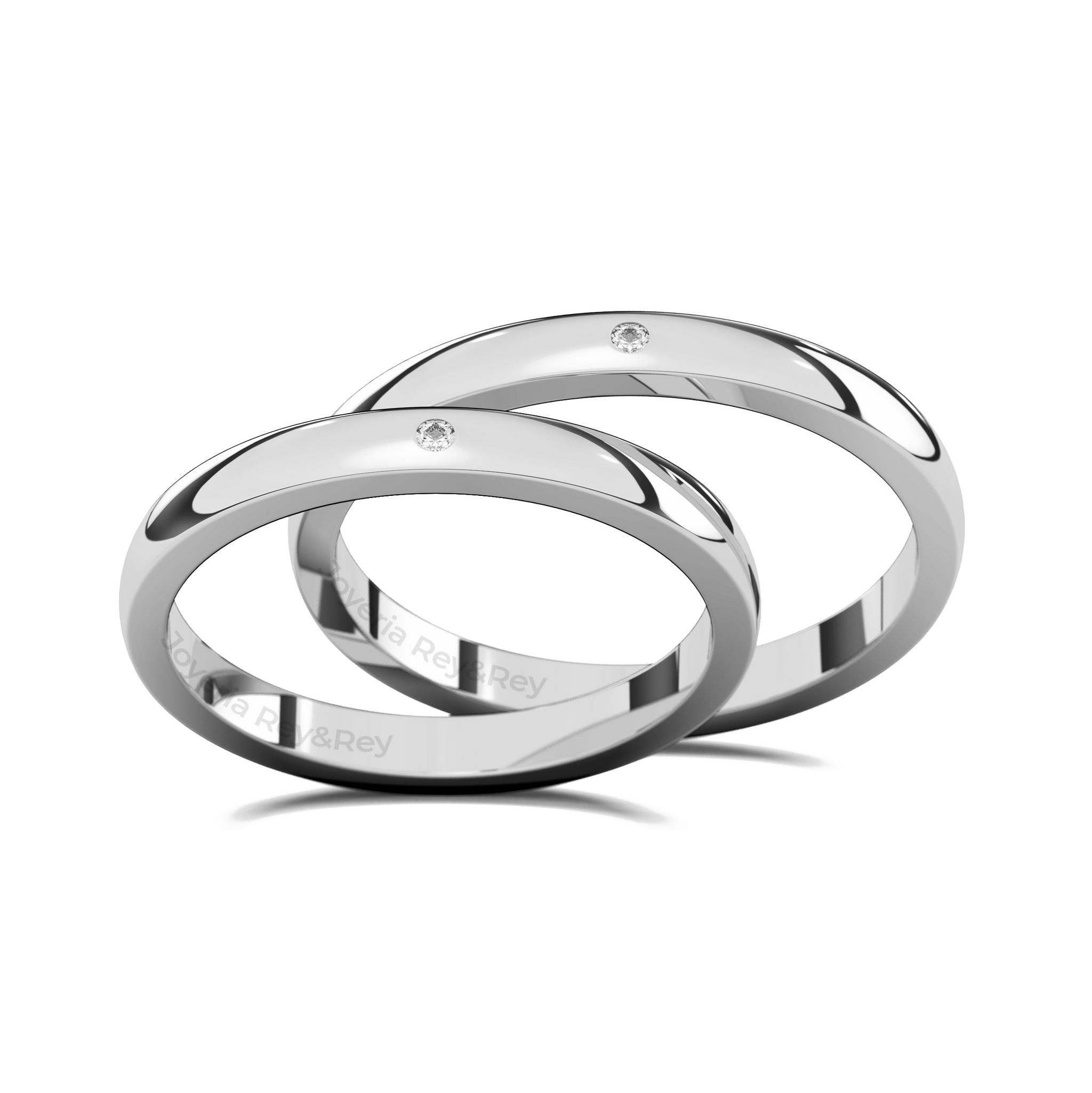 Anillos O Argollas De Matrimonio Promesa Boda En Plata .925 modelo Paloma S
