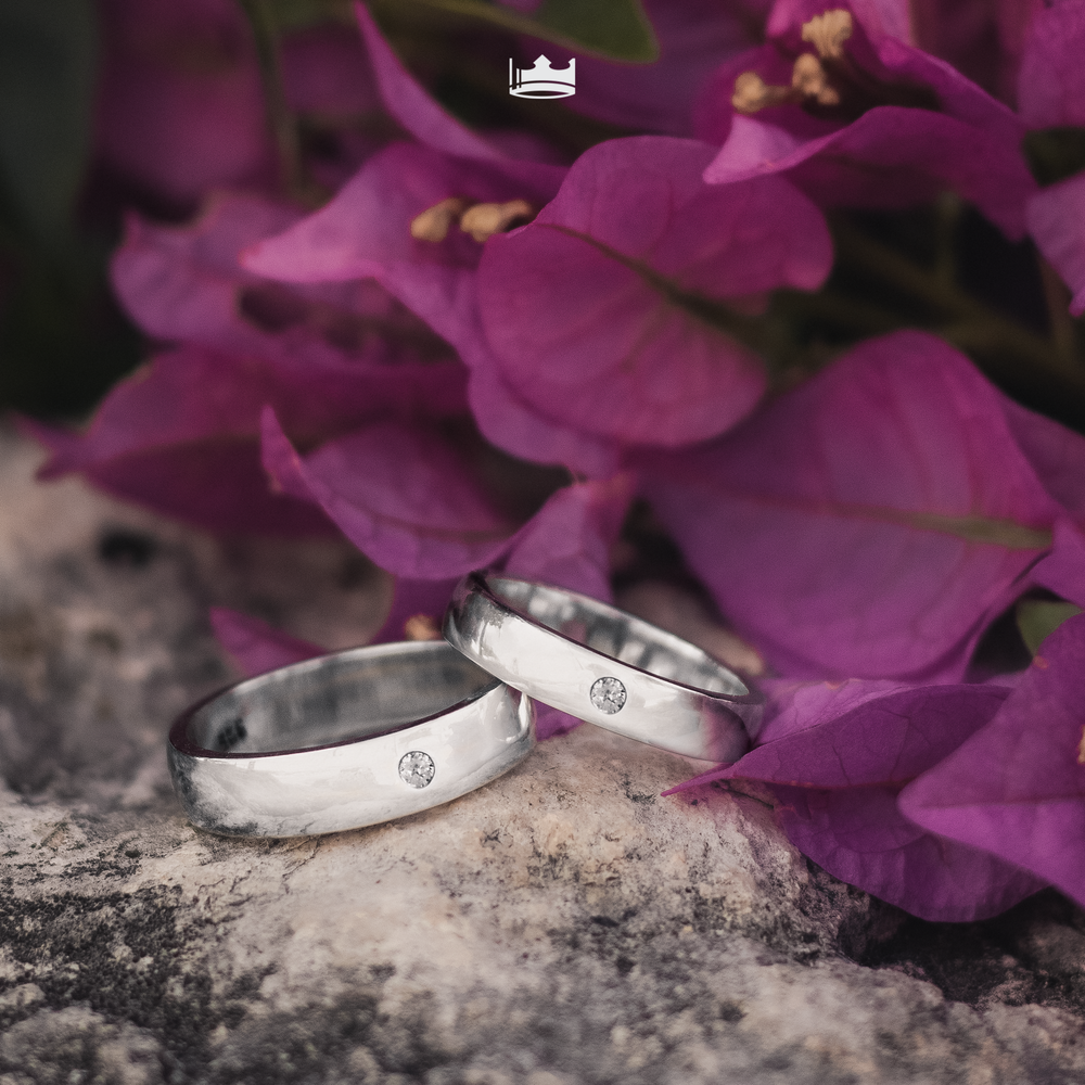 Anillos de Matrimonio en Plata .25 modelo Paloma